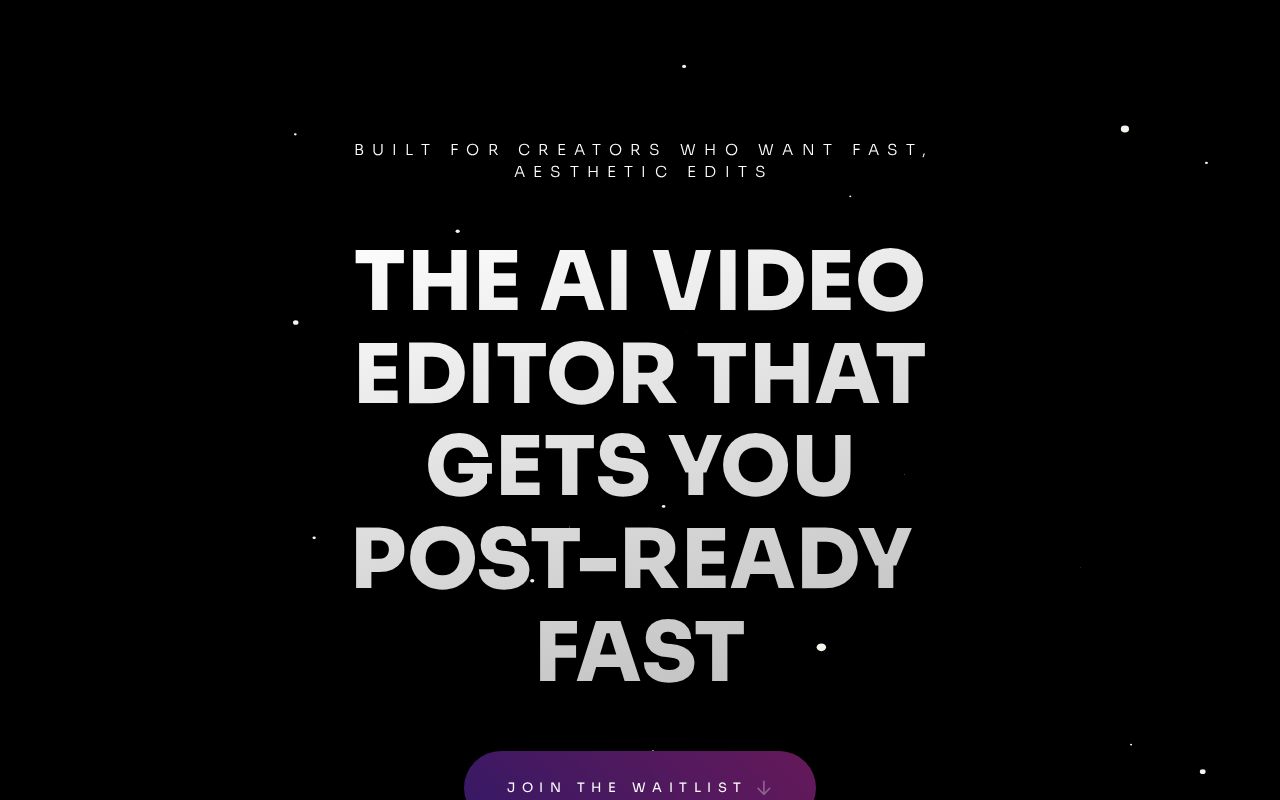 EditFlow – Aesthetic AI Video Editor for Creators